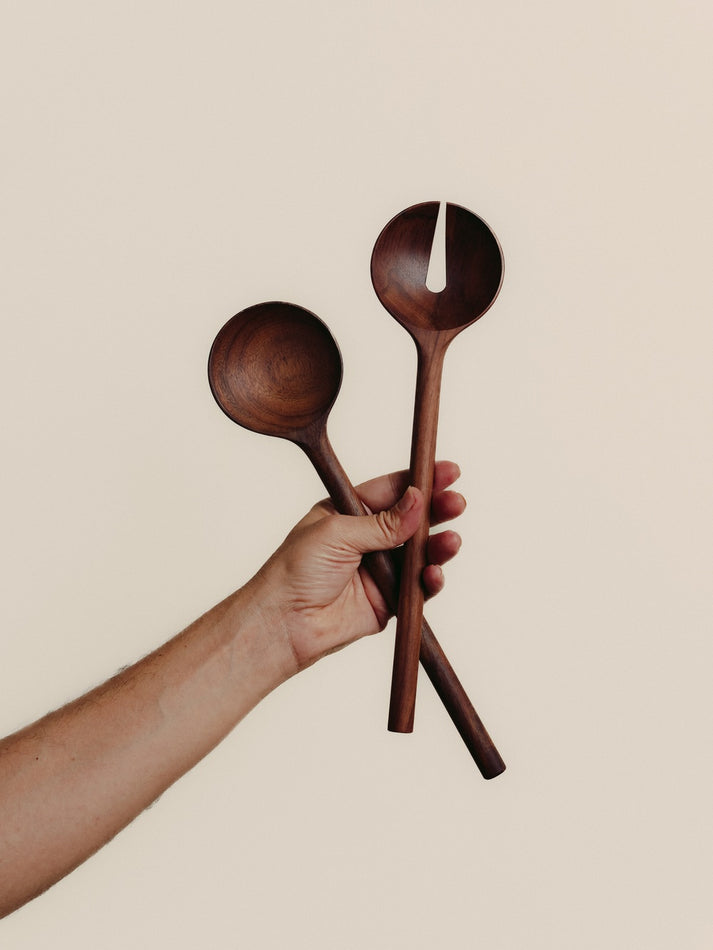 Moon Salad Server – Wood and Salt